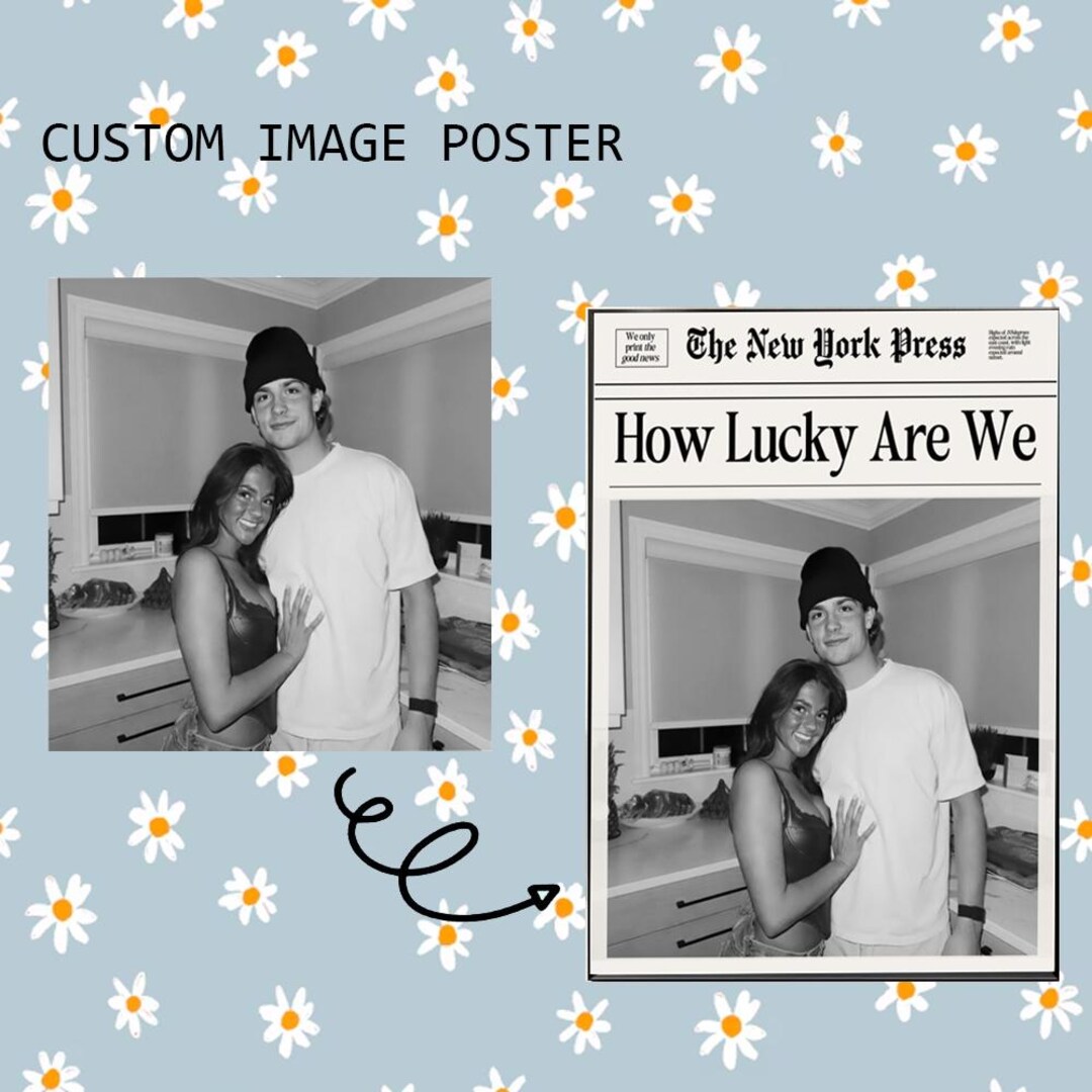 Personalized How Lucky Are We CUSTOM Newspaper Print, College Dorm ...