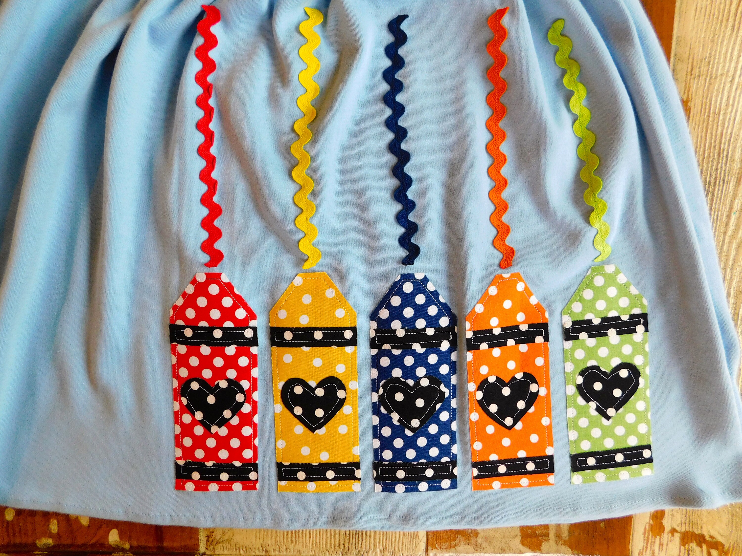 Back to School Crayon Dress Personalized Crayon Dress - Etsy