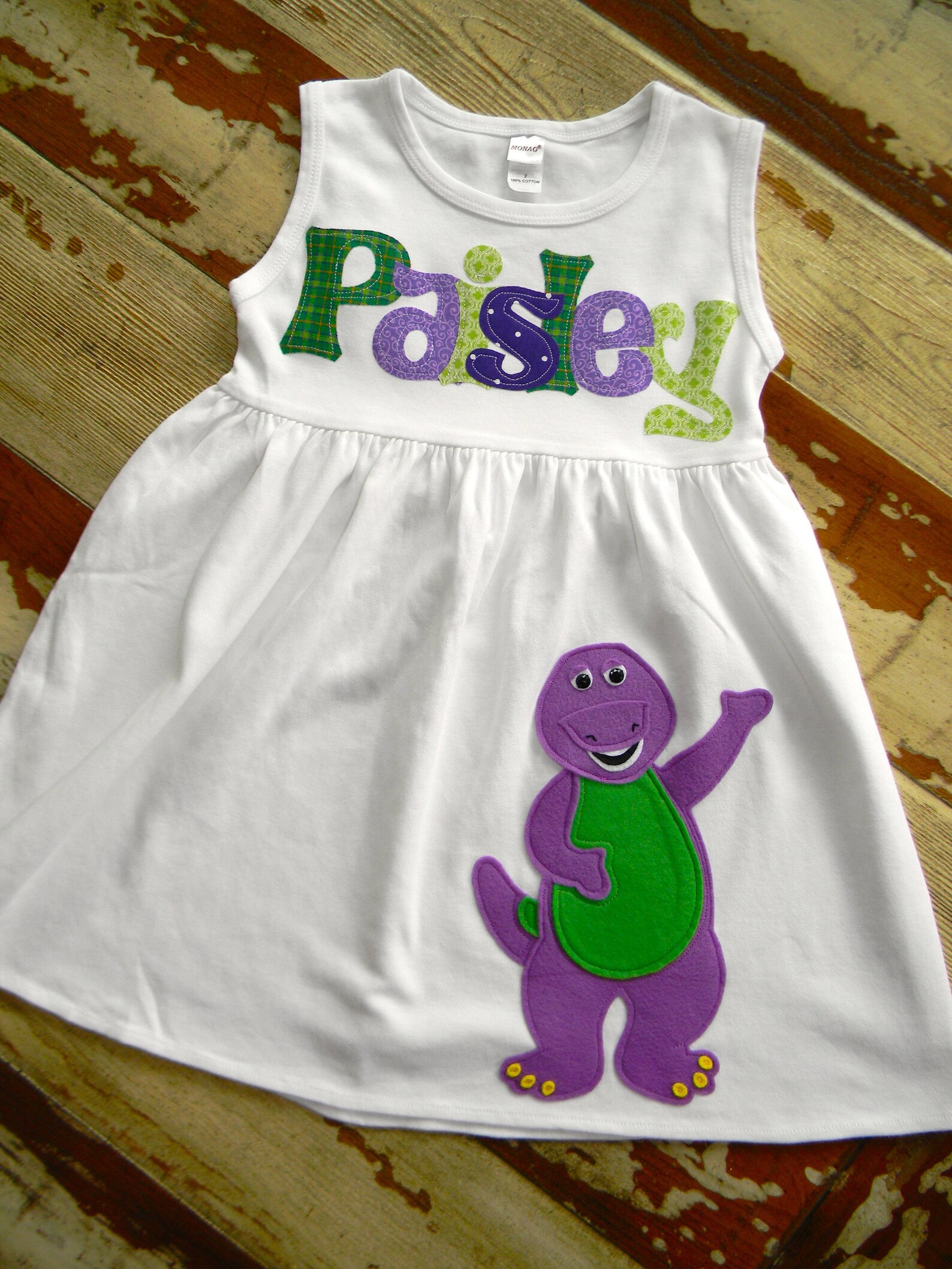 Barney Personalized Dress Barney Birthday Dinosaur Birthday | Etsy