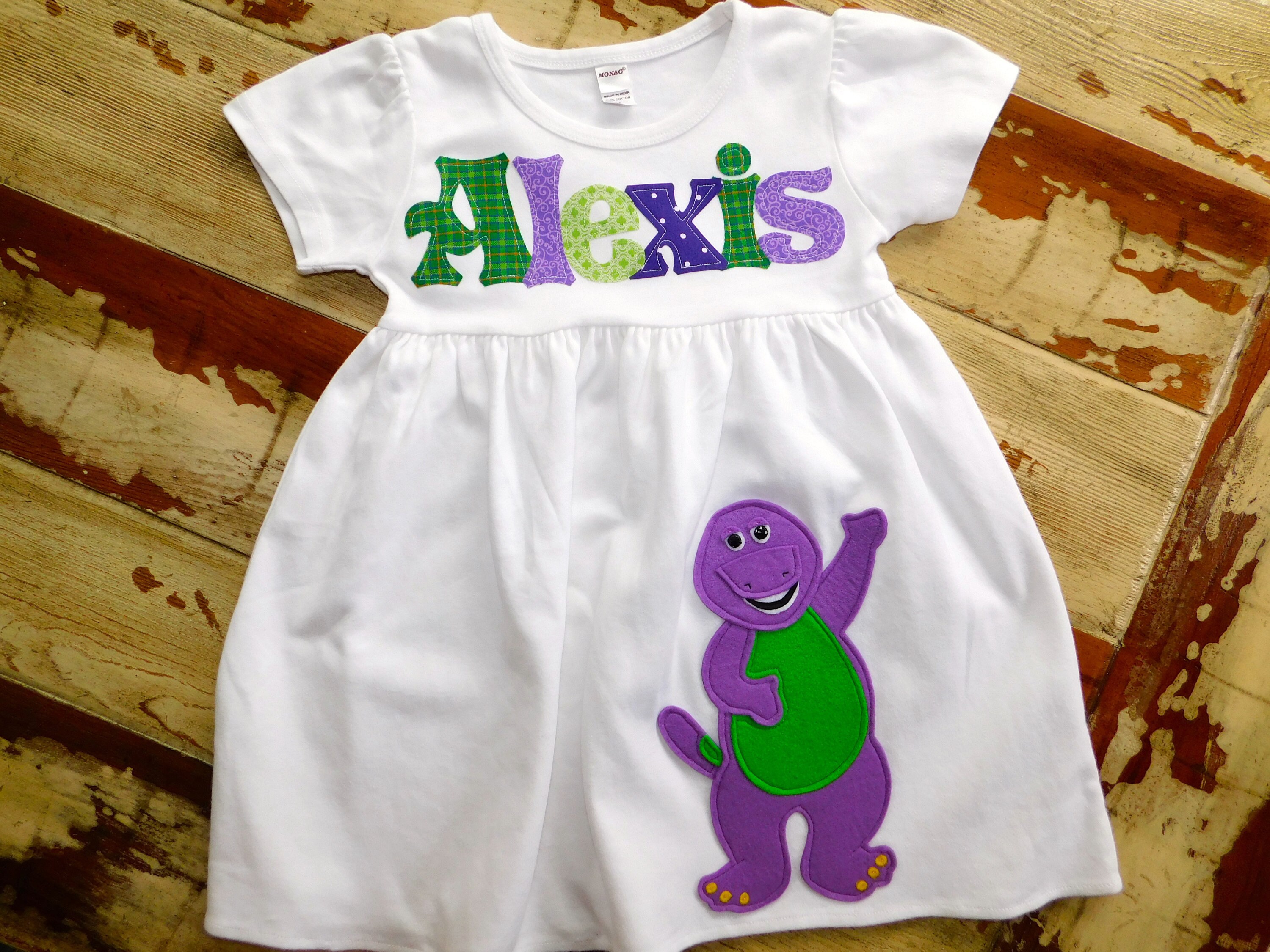 Barney Personalized Dress Barney Birthday Dinosaur Birthday | Etsy