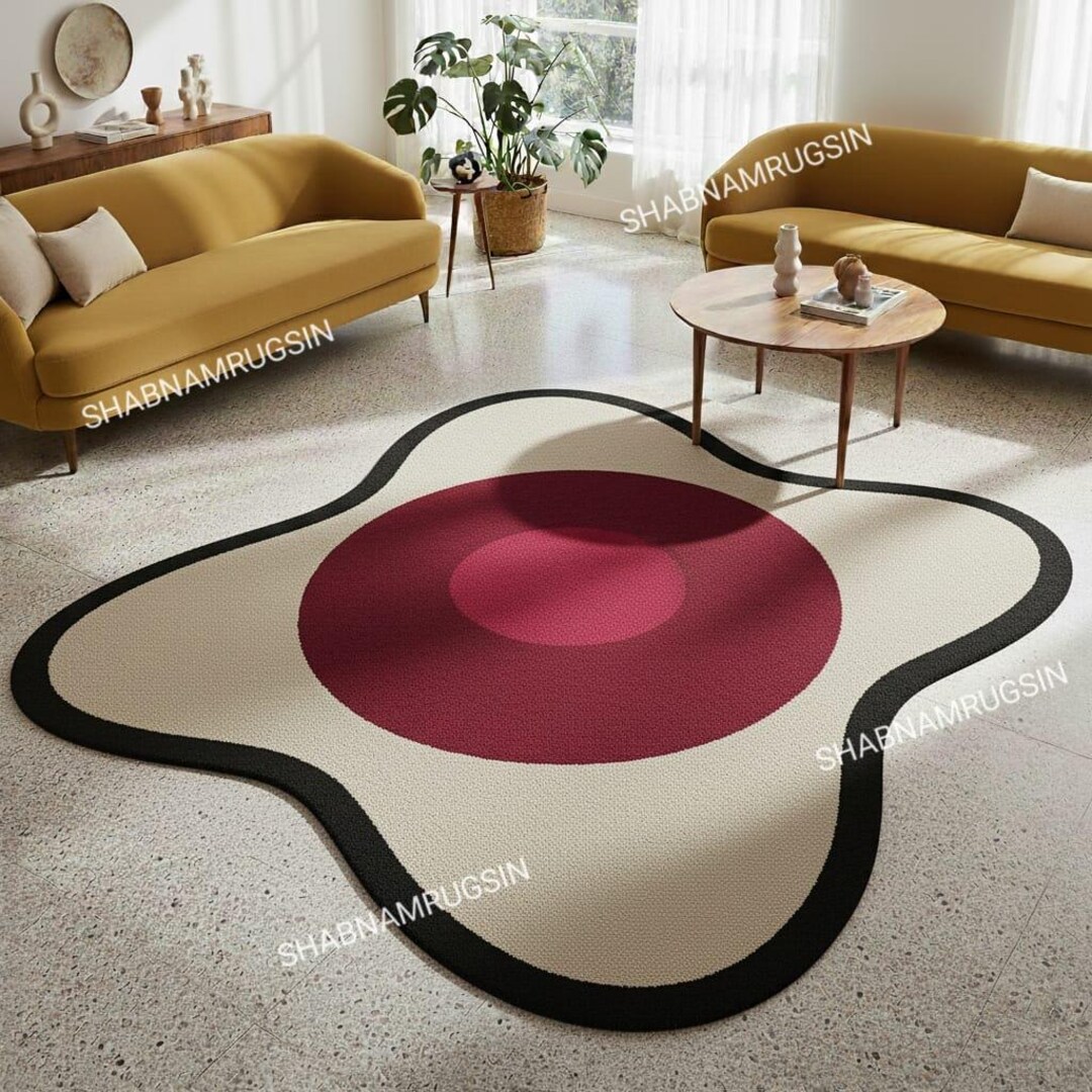 Amoeba Shape Hand Tufted Rug – Modern Art Rug - Etsy