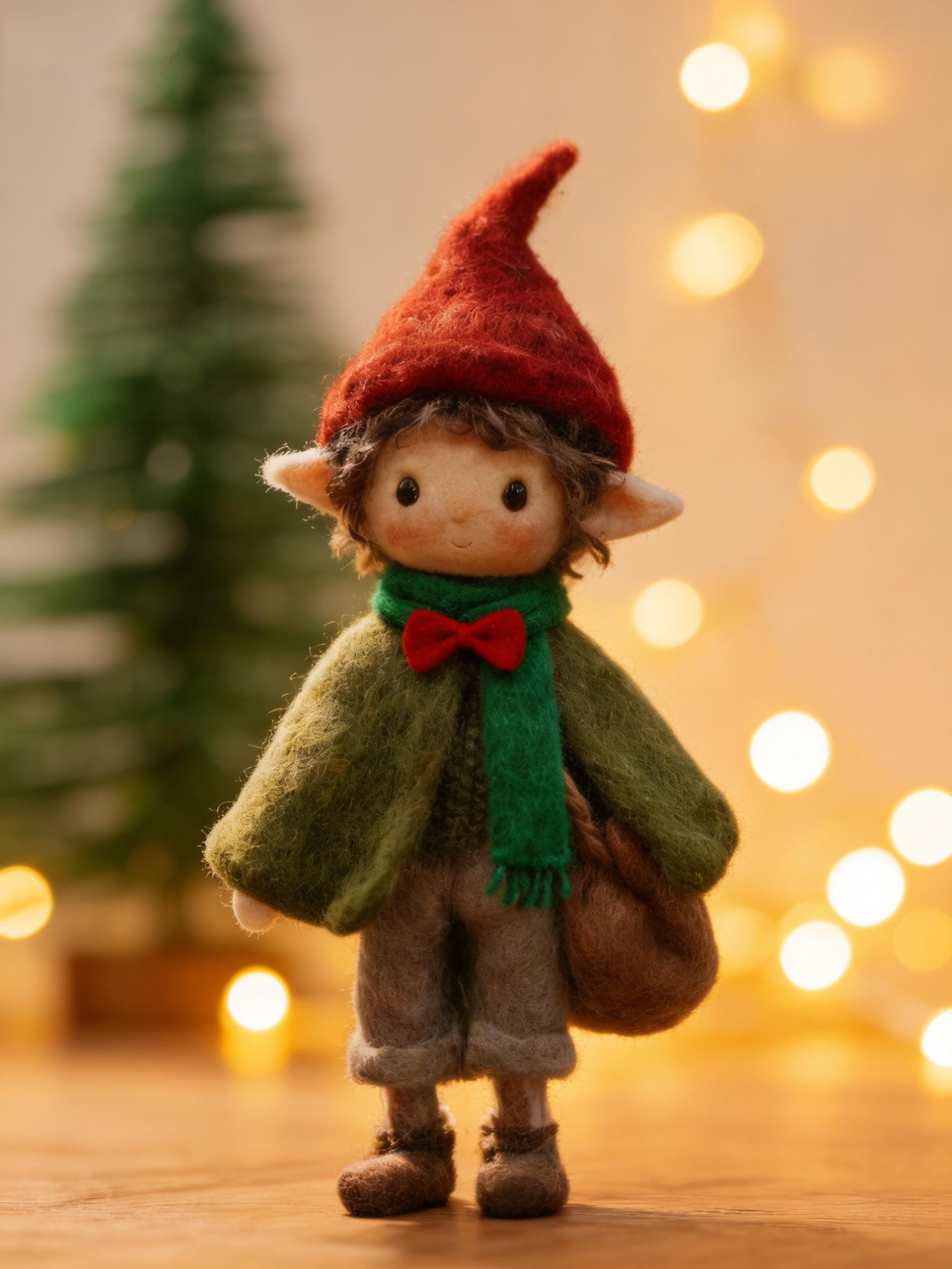 Handmade Needle Felted Wool Elf Little Prince Figurine, Soft Plush ...