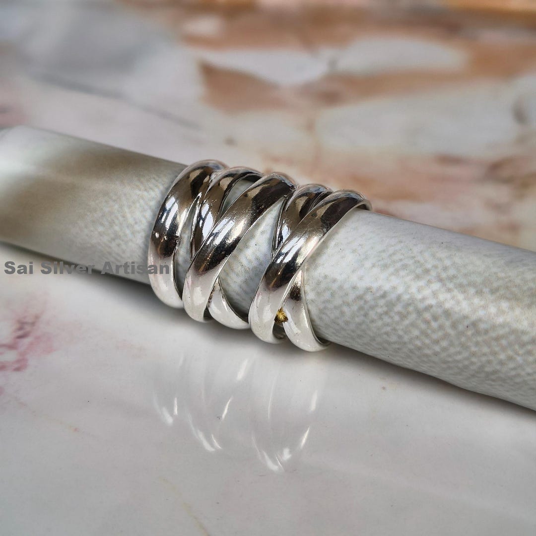 Sterling Silver Multi Band Ring, Multi-layer Fidge Ring, Statement Ring ...