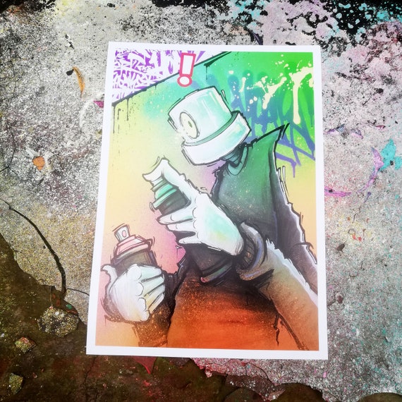 Cute Graffiti Character Drawing