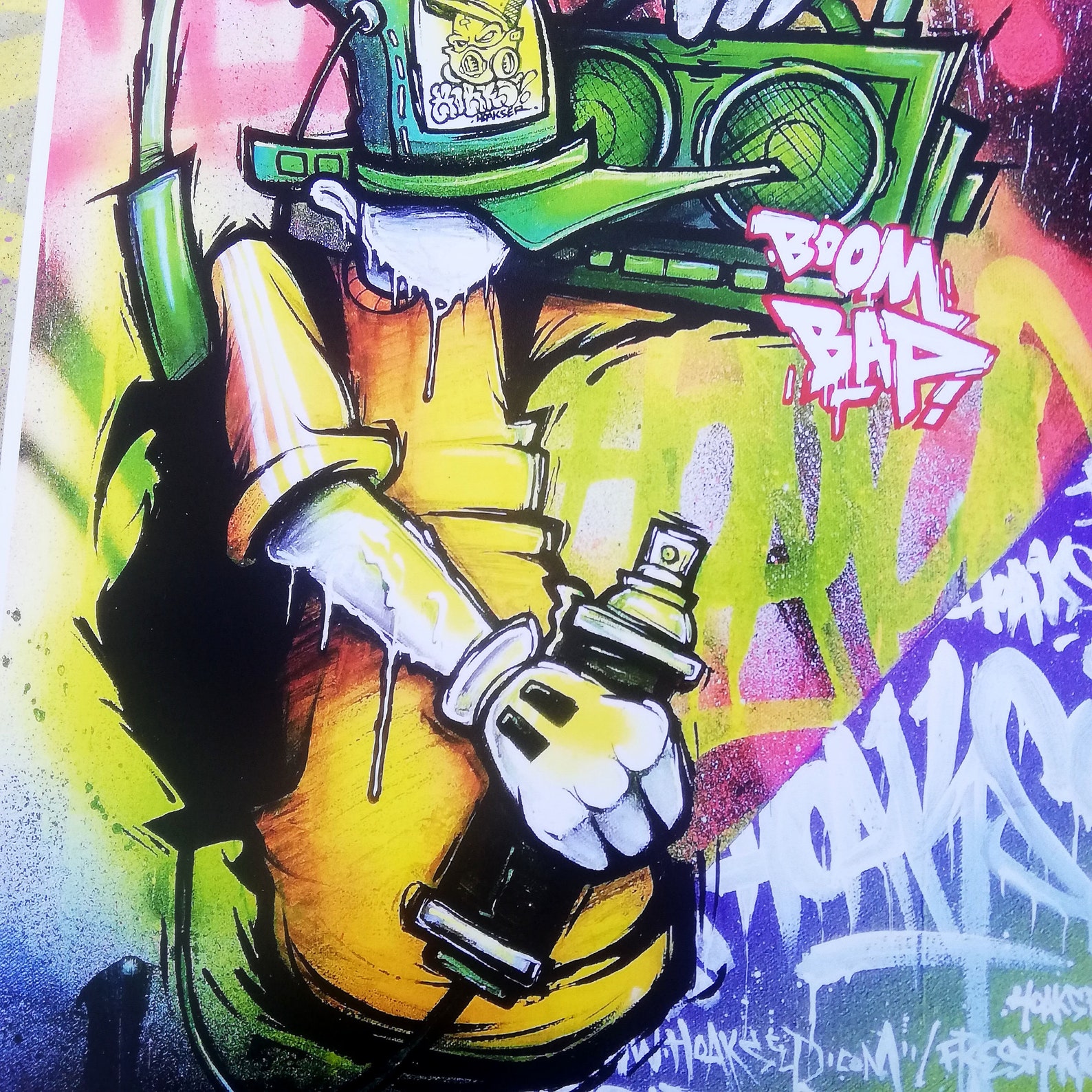 Boom Bap Graffiti A4 Art Print Canvas Poster Painting by - Etsy