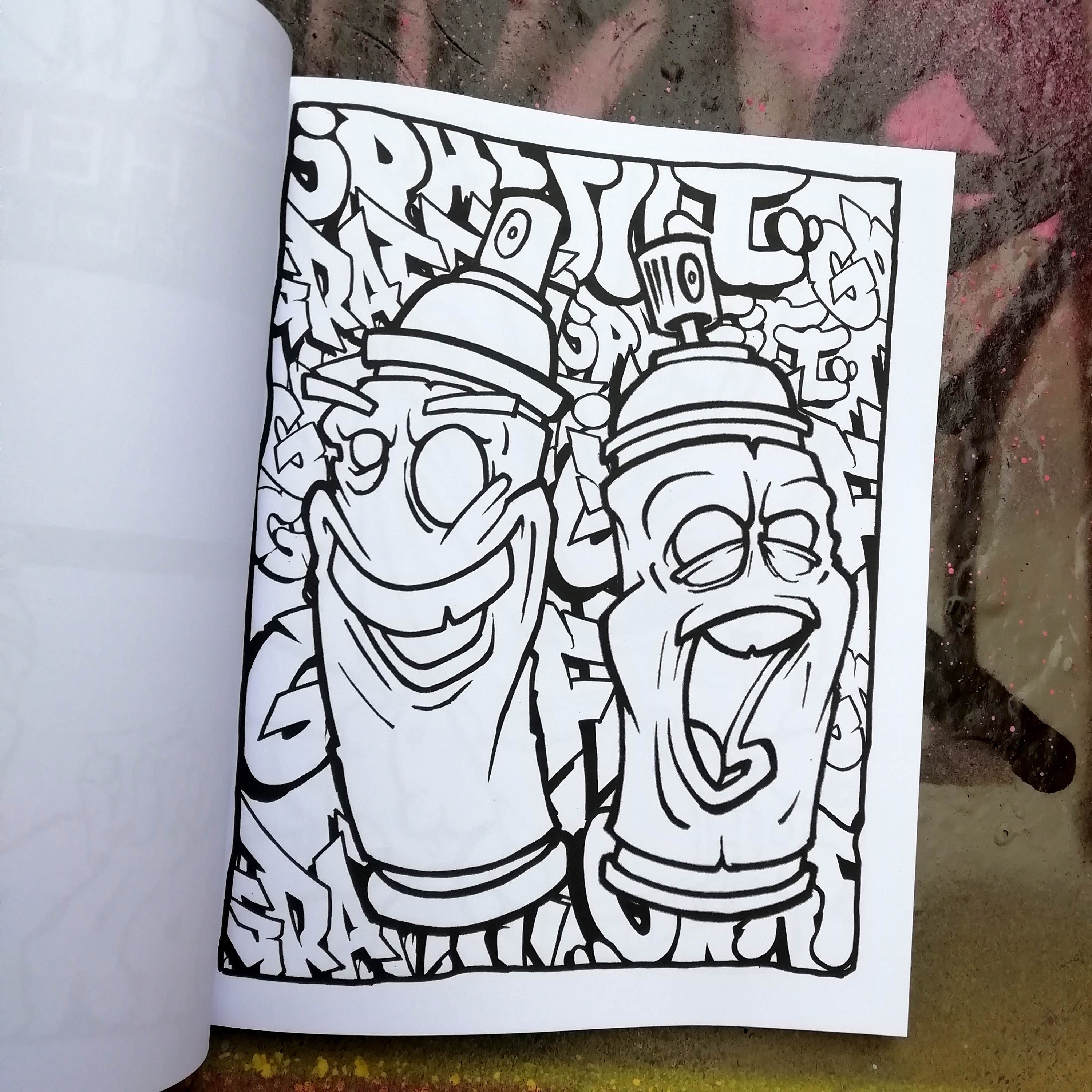 Graffiti Character Drawings On Paper