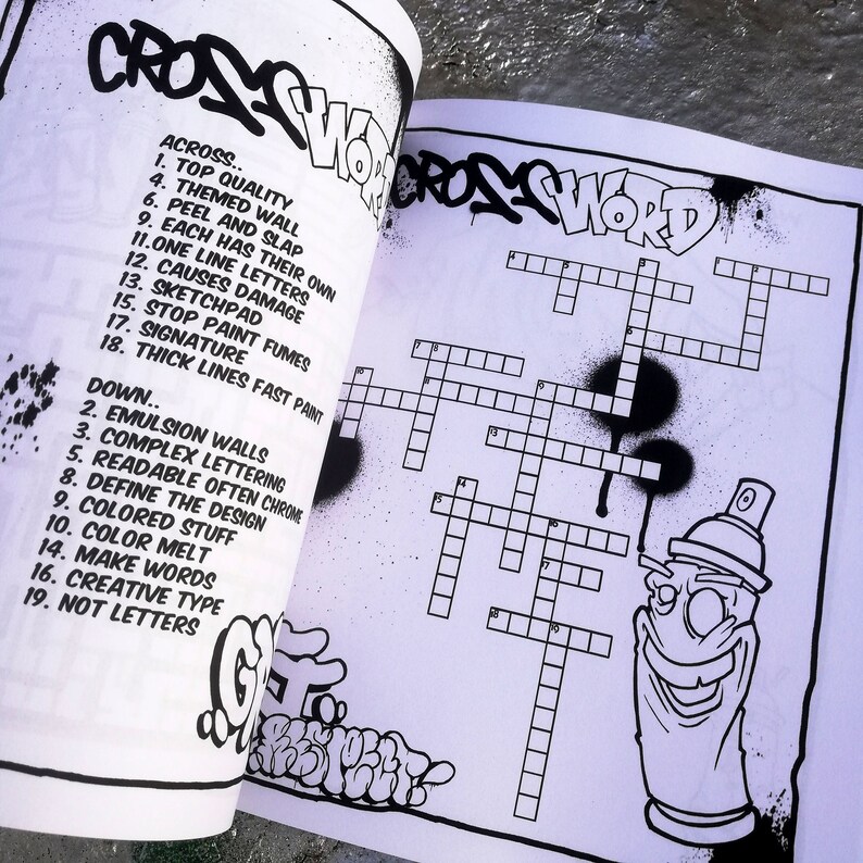 Graffiti Activity Book Drawing Coloring Spot the - Etsy