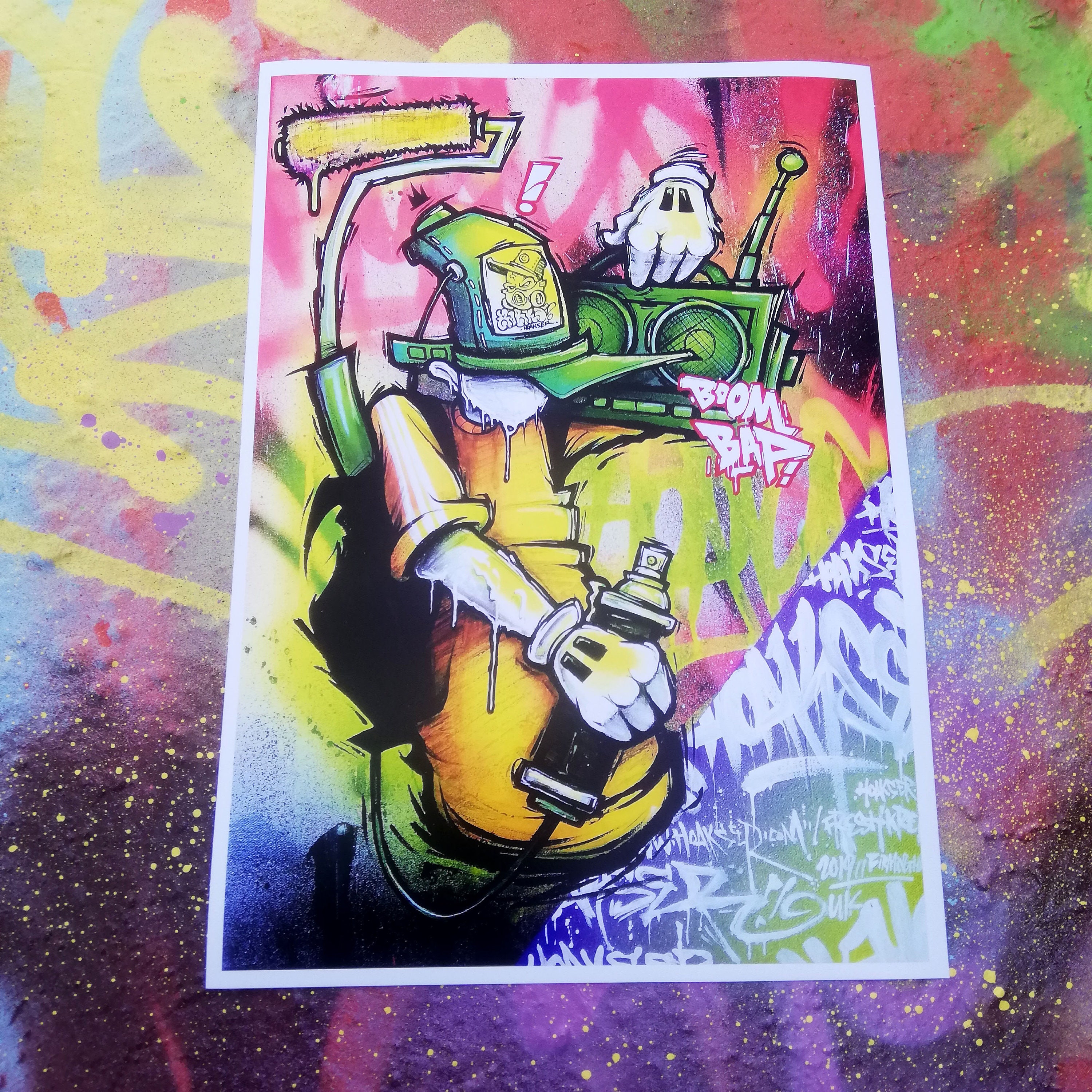 Boom Bap Graffiti A4 Art Print Canvas Poster Painting by | Etsy
