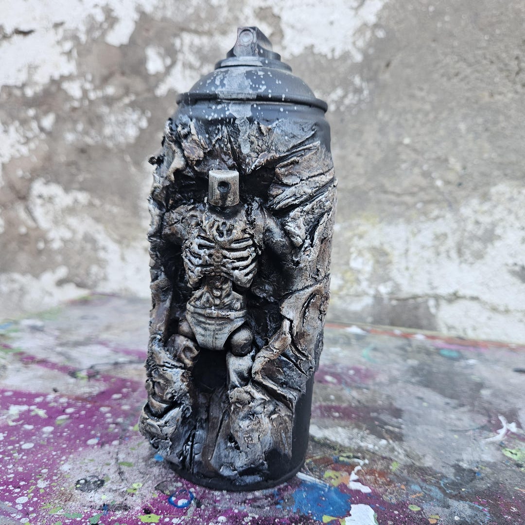 Dead Spray Can Graffiti Sculpture Recycled Toy Action Figure Model by ...
