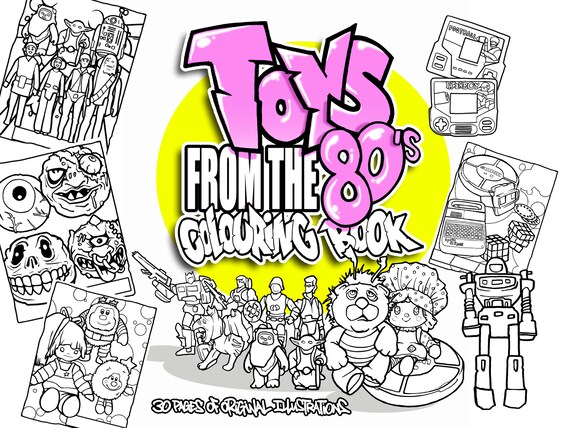 Toys From the 80's Colouring Book Vintage Retro Eighties - Etsy