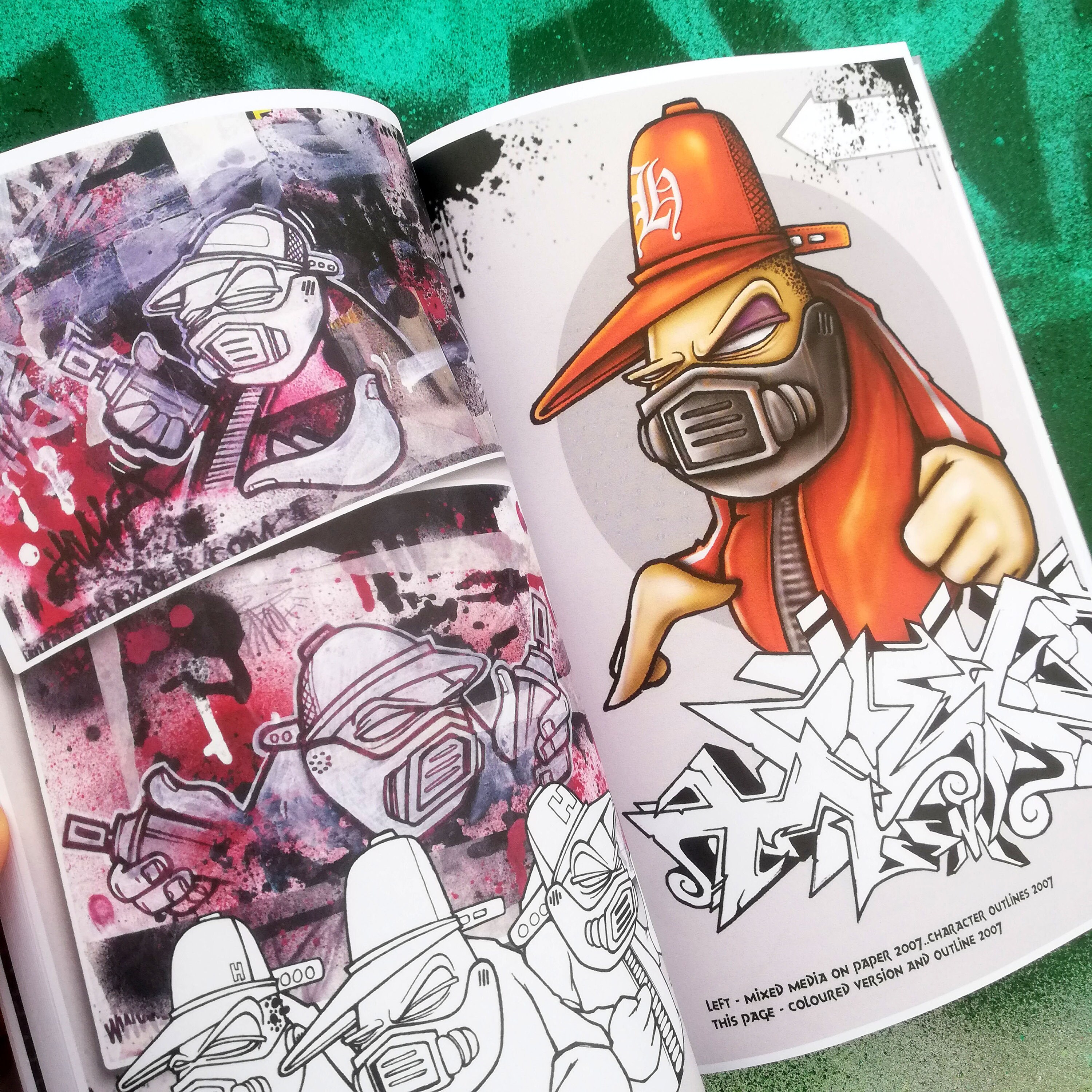 Hoakser Masked Man Graffiti Character 20 Years Book - HARDBACK - Etsy