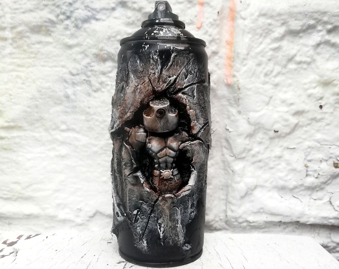 Graffiti Sculpture Recycled Spray Paint Can Toy Action Figure Model by ...