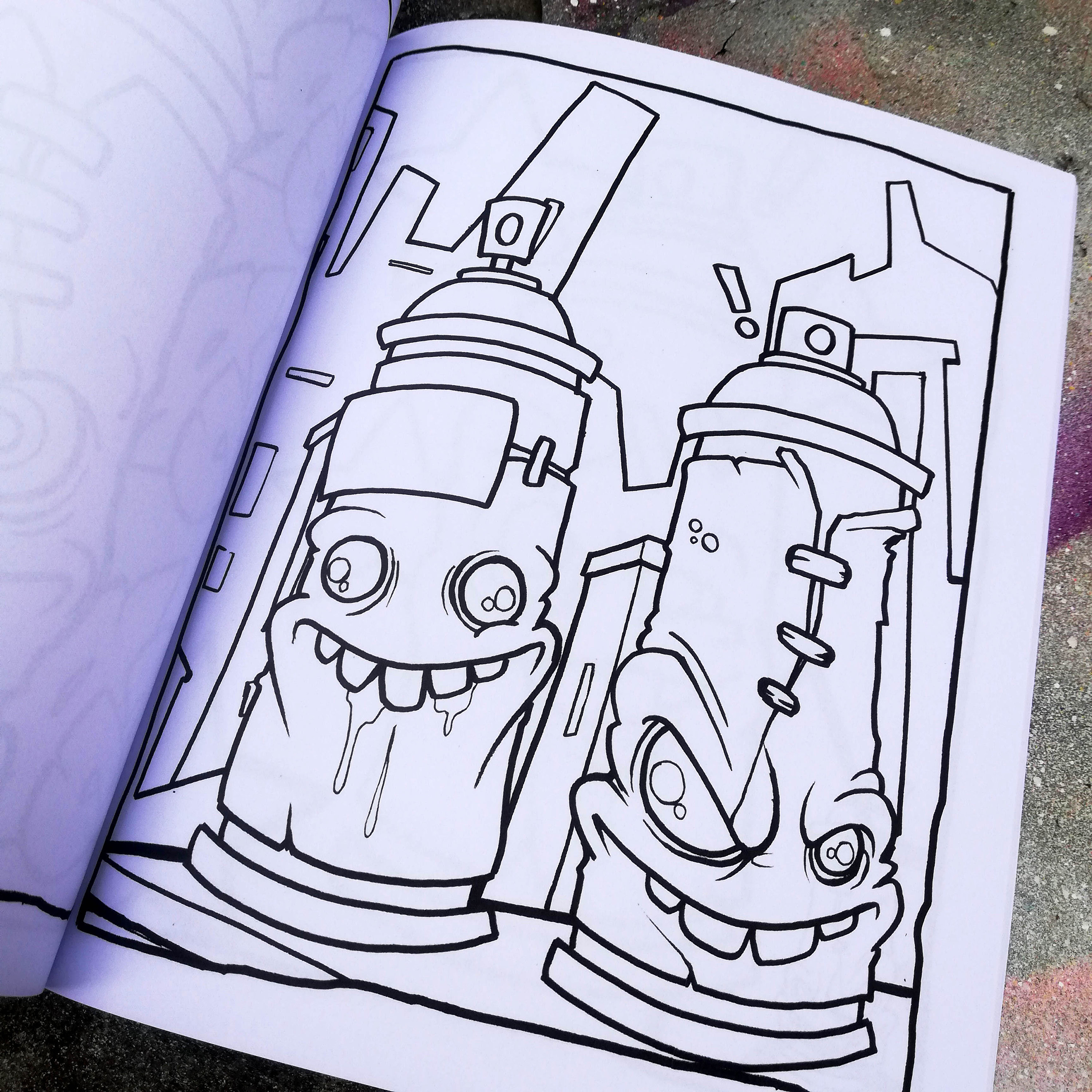 Graffiti Spray Can Coloring Pages