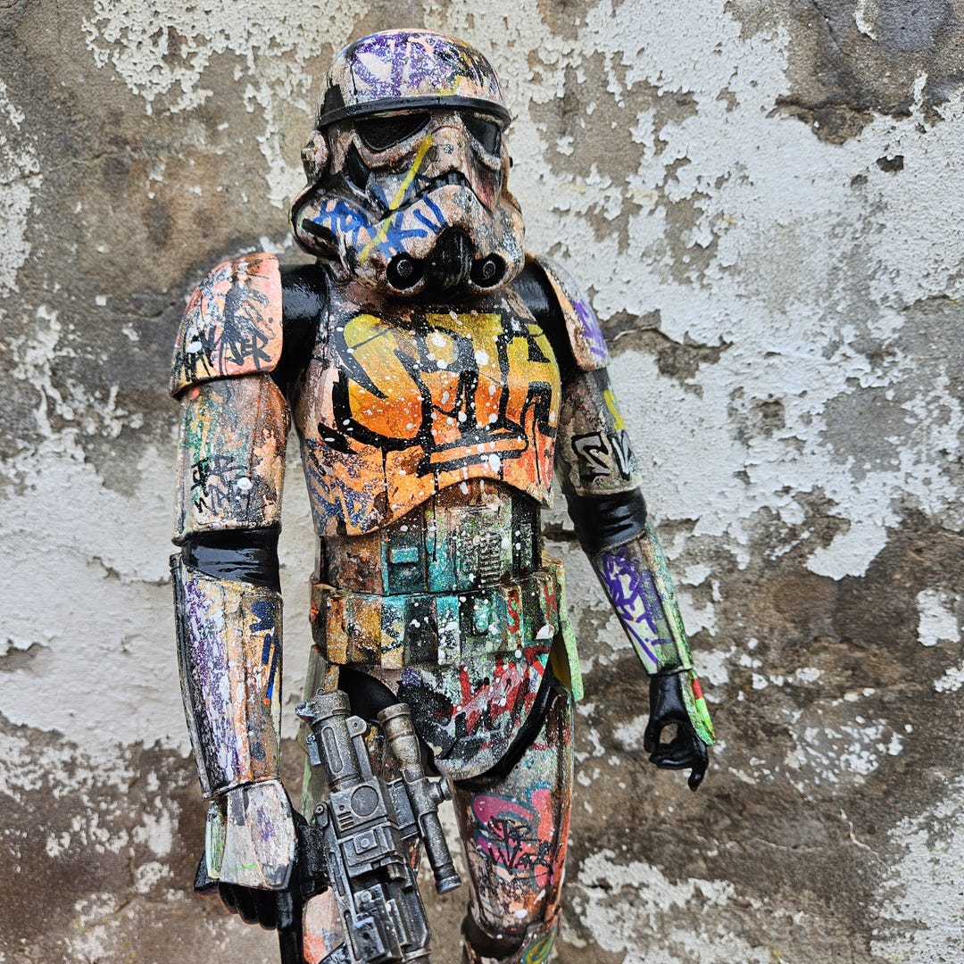 Star Wars Street Trooper Large Figure Graffiti Custom by Hoakser - Etsy