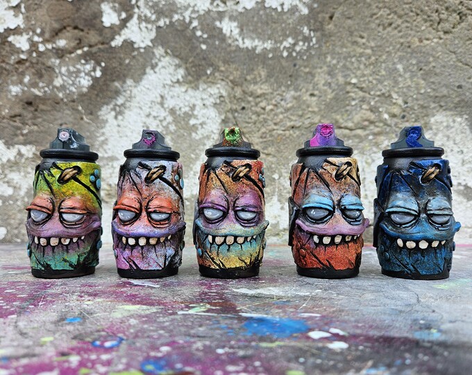 Graffiti Resin Mini Figure Spray Paint by Hoakser - Etsy