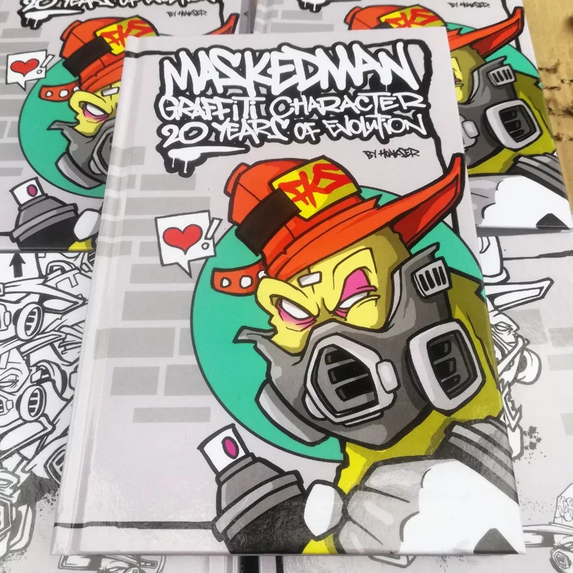 Hoakser Masked Man Graffiti Character 20 Years Book - HARDBACK - Etsy