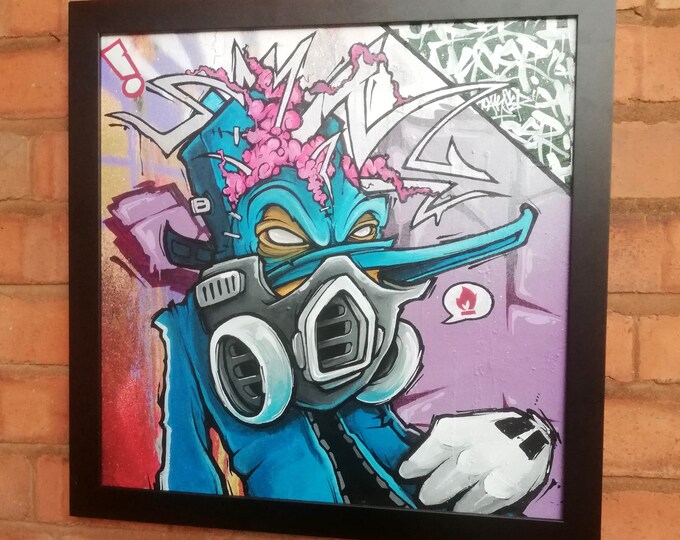 Original Graffiti Masked Character Painting by Hoakser - Etsy