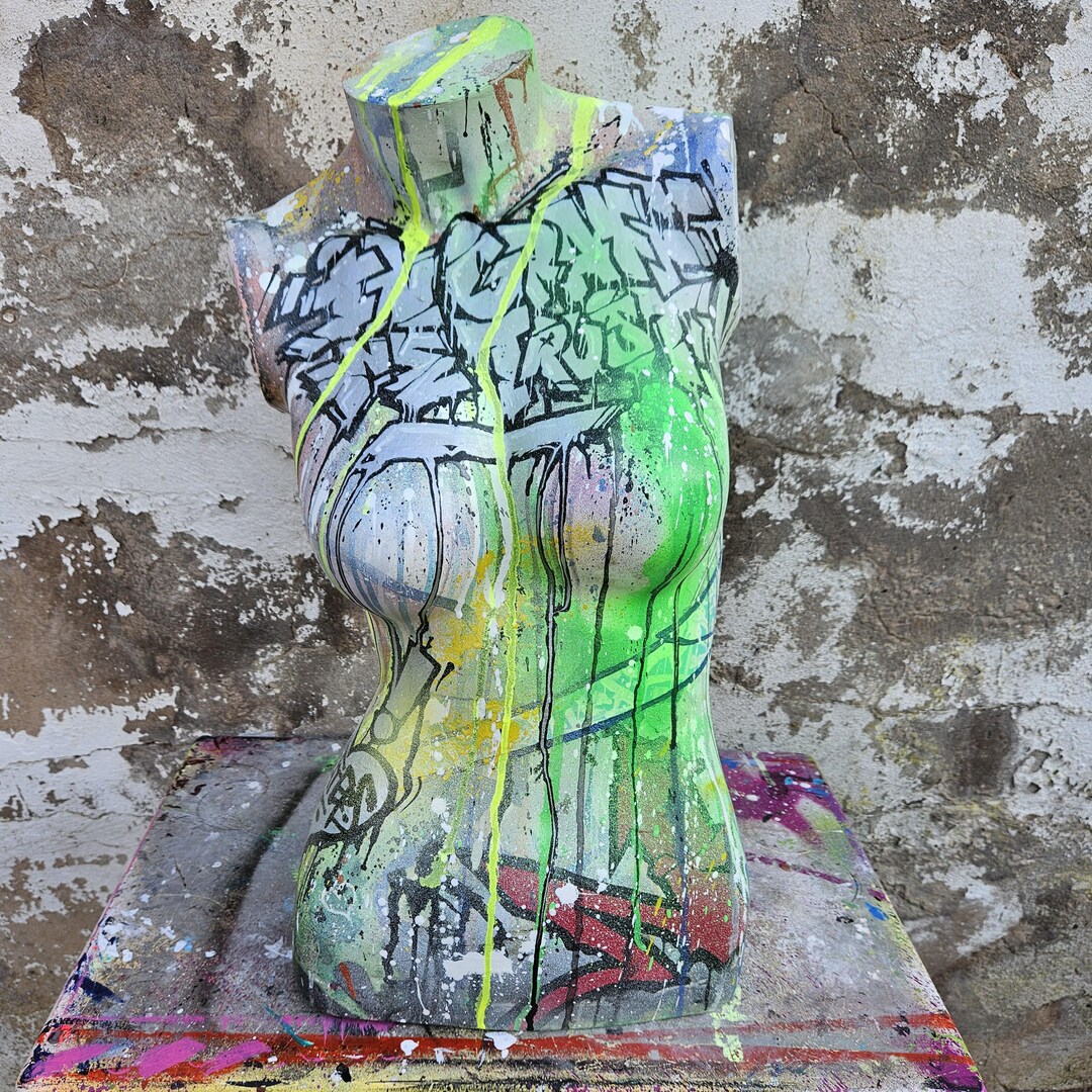 Statue Bust in Graff We Trust Painted Graffiti Mannequin - Etsy
