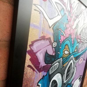 Original Graffiti Masked Character Painting by Hoakser - Etsy