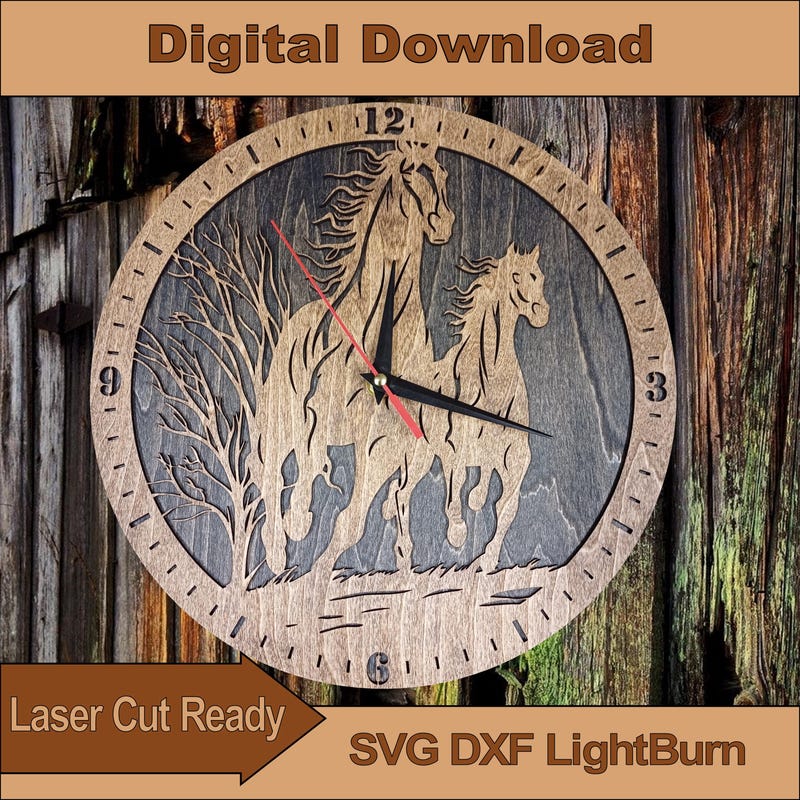 Wood Clock Cnc Project - Etsy