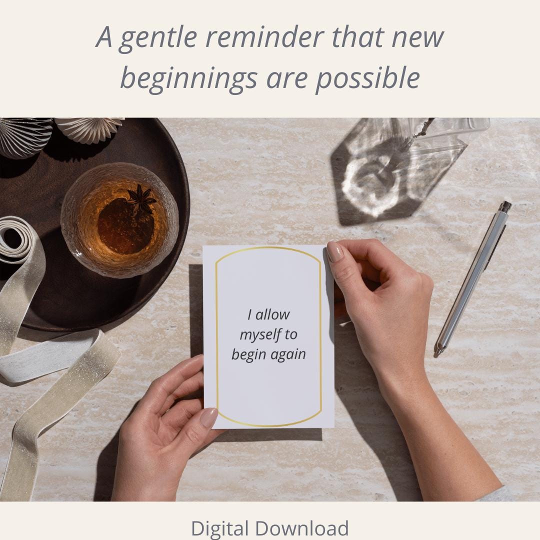 New Beginnings Affirmation Cards – Hope, Renewal & Fresh Opportunities ...