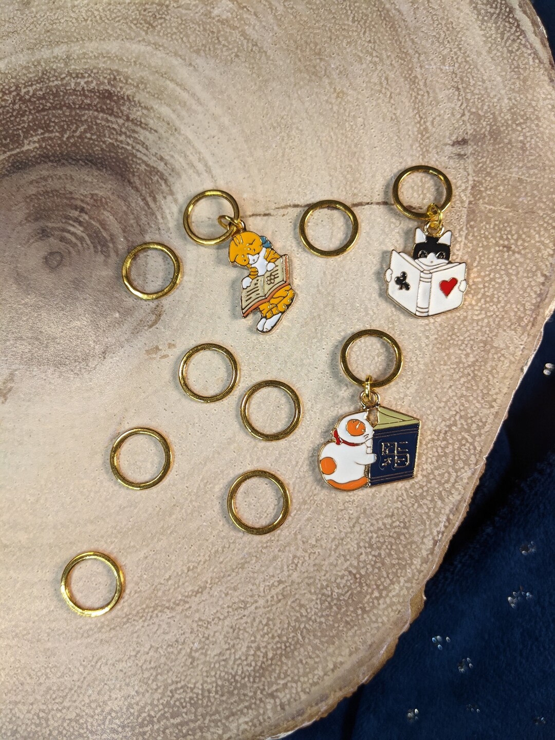 Medium 5/8" Charmed Knit Stitch Marker - Buy 3 Get the Rings Free ...