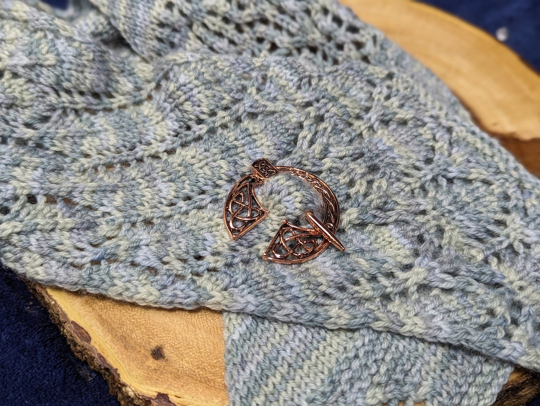 Copper Tone Shawl Pin - Penannular Shawl Pin - Viking Accessory ...