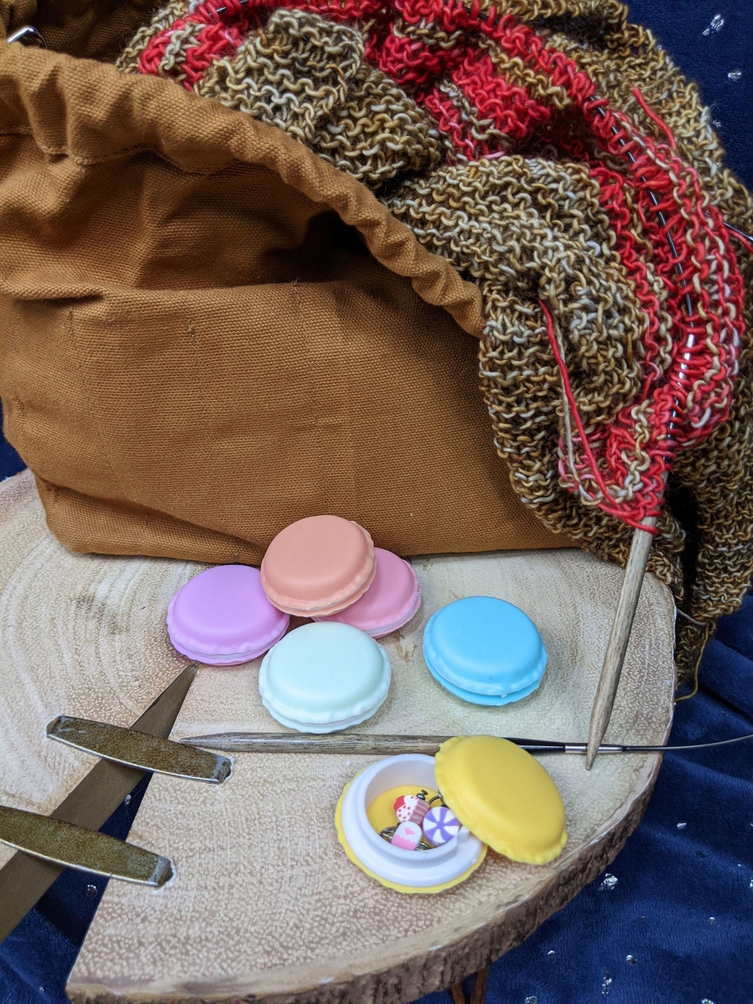 MINI Macaron Container With Stitch Marker Sampler for Knitting ...