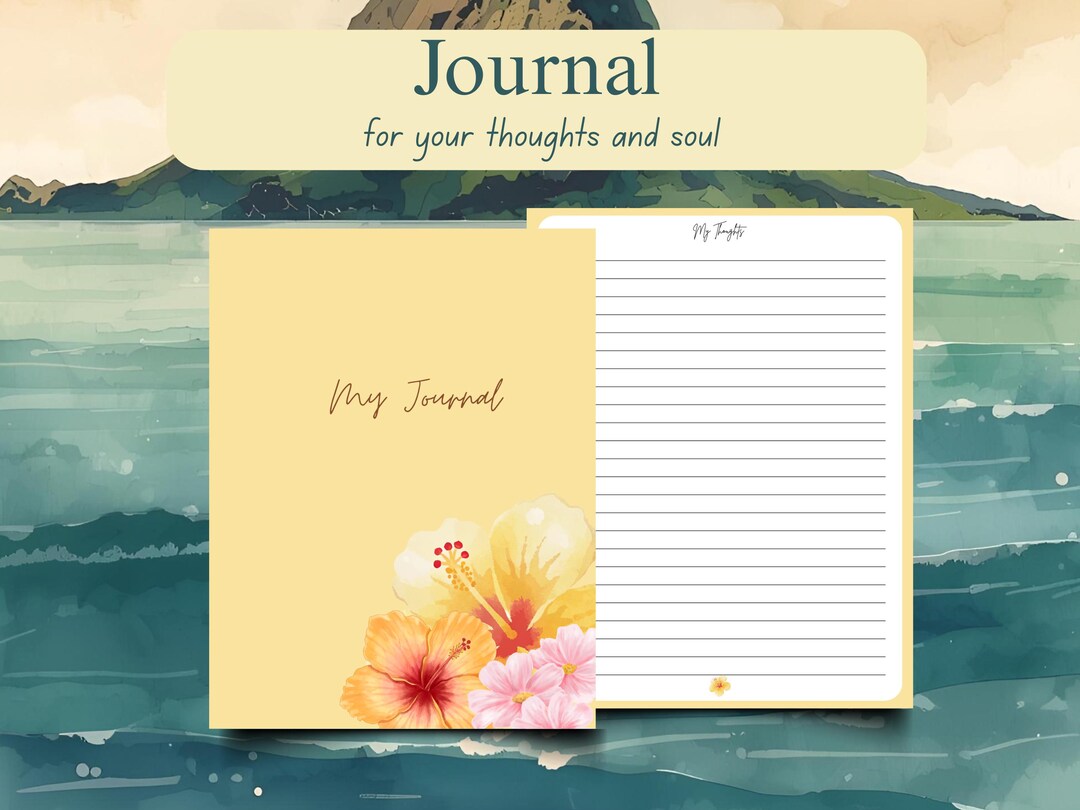 Printable Journal | Floral Journal Pages | “my Thoughts” Writing ...