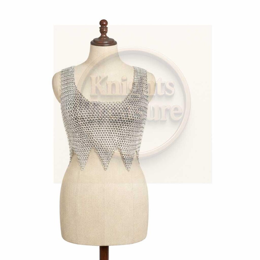 Handmade Chainmail Crop Top – Silver Metal Mesh Armor Top, Gothic ...