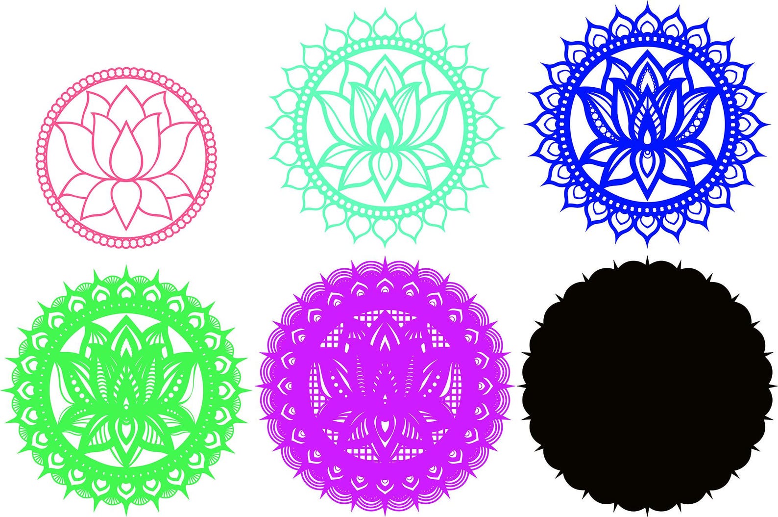 Floral Lotus Laser Cut File - Etsy