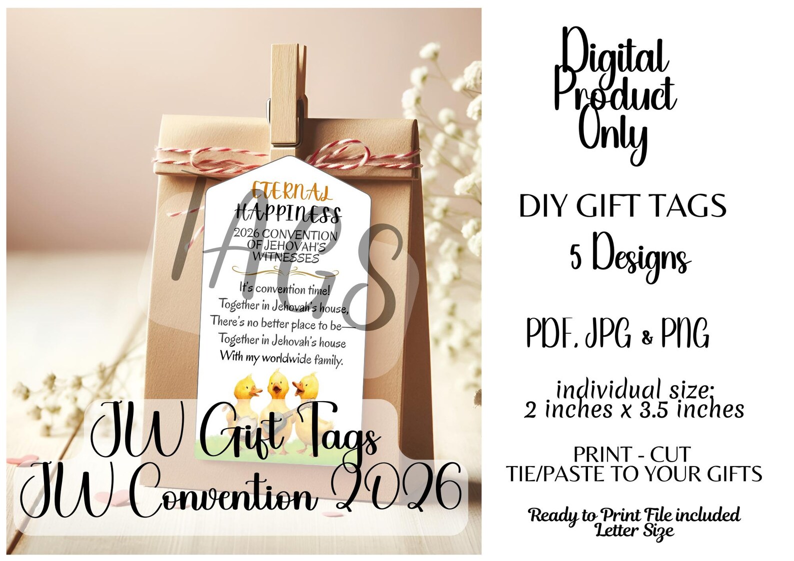 JW Convention 2026 Eternal Happiness Gift Tags (digital Download) - Etsy