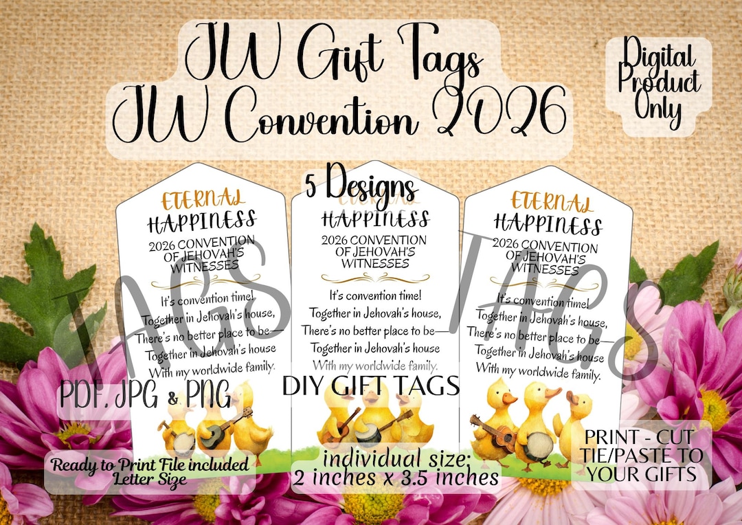 JW Convention 2026 Eternal Happiness Gift Tags (digital Download) - Etsy