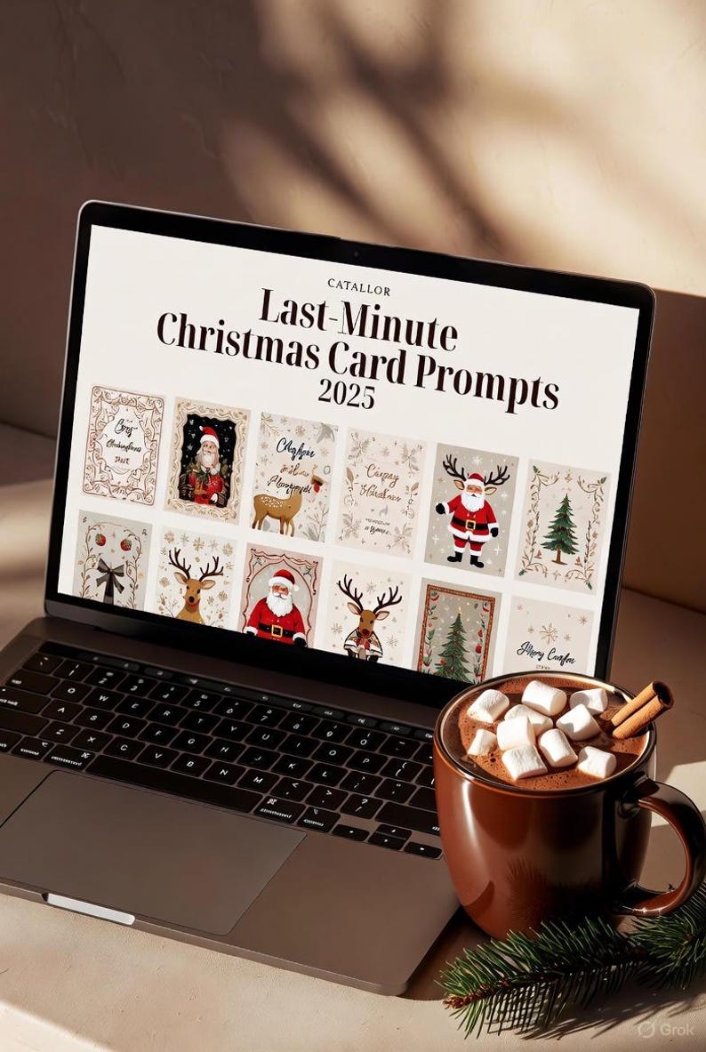 Pet Christmas Card AI Prompts | 20 Holiday Illustration Scenes (PDF) - Etsy