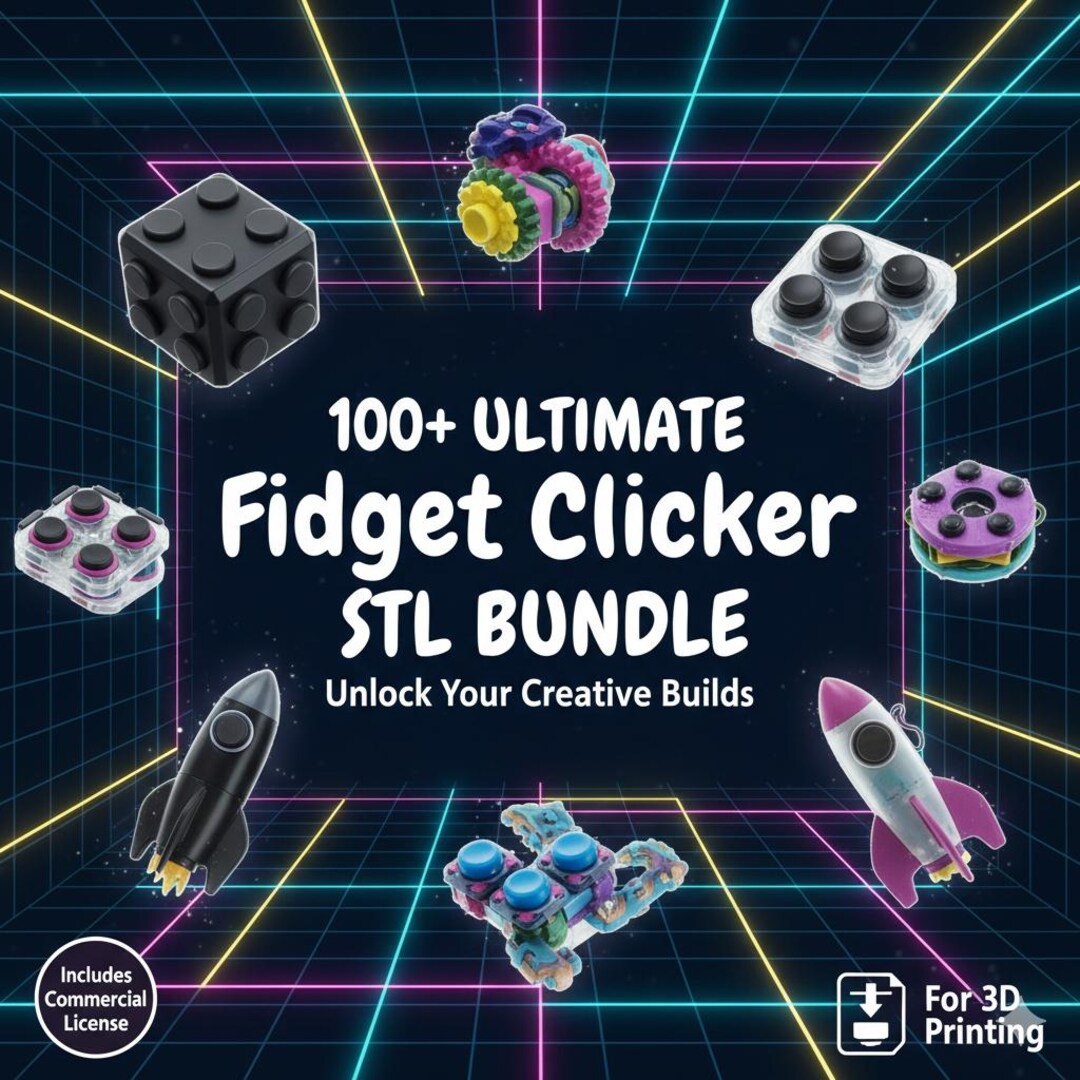 100+ Fidget Clicker Toys STL Bundle, Mechanical Switch Designs (digital ...