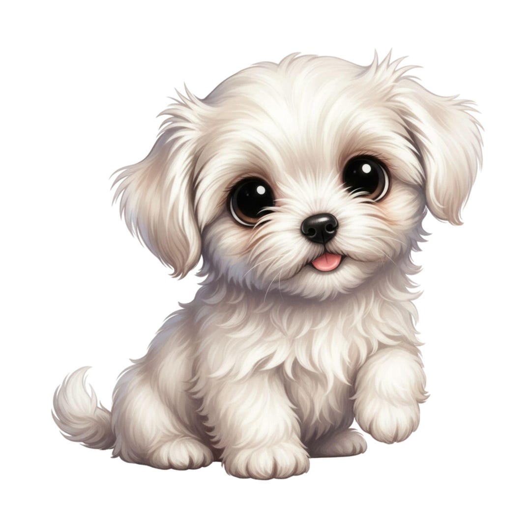 Playful Dog Clipart & Stickers | Cute Puppy PNG Bundle for Journals ...