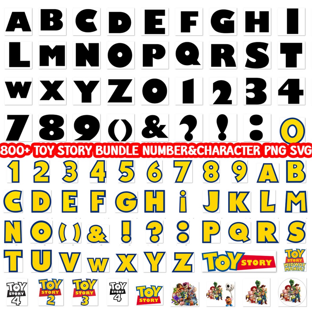 Toy Story Clipart Bundle, Toy Story SVG, Toy Story Png and Digital ...