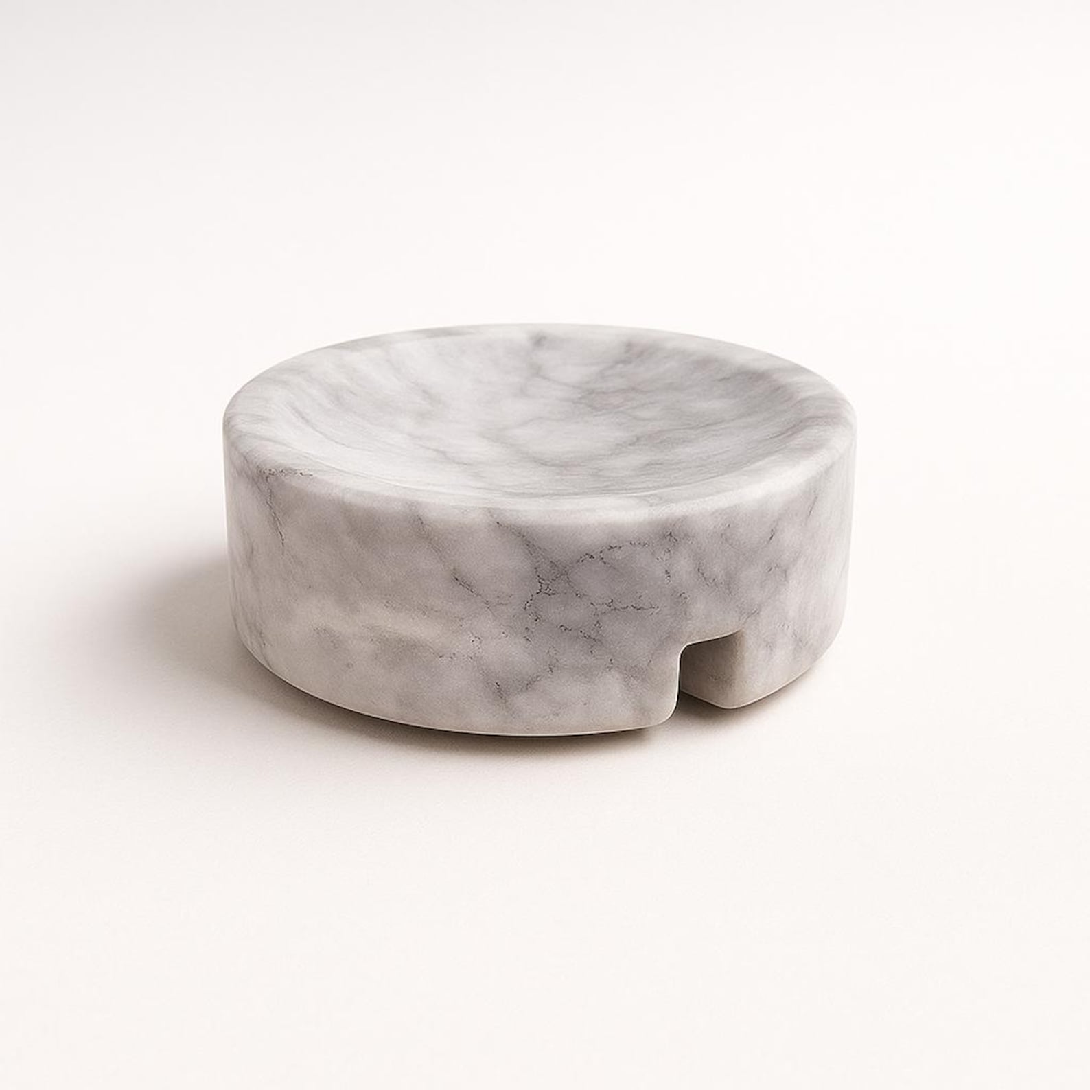 Light Grey Marble Cable Holder – Minimalist Desk Organizer, Tech ...