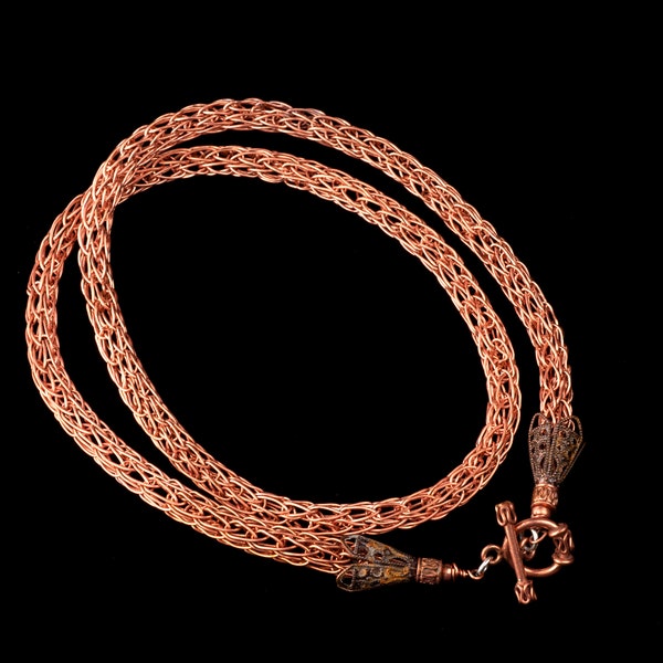 Knit Chain Necklace - Etsy