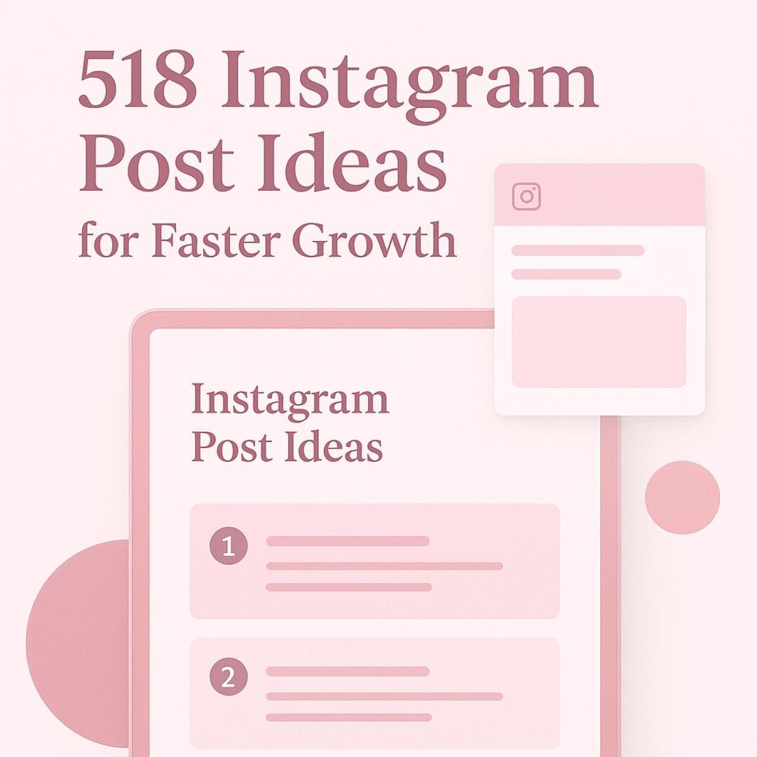 518 Instagram Post Ideas for Faster Growth PDF • Holiday Content ...
