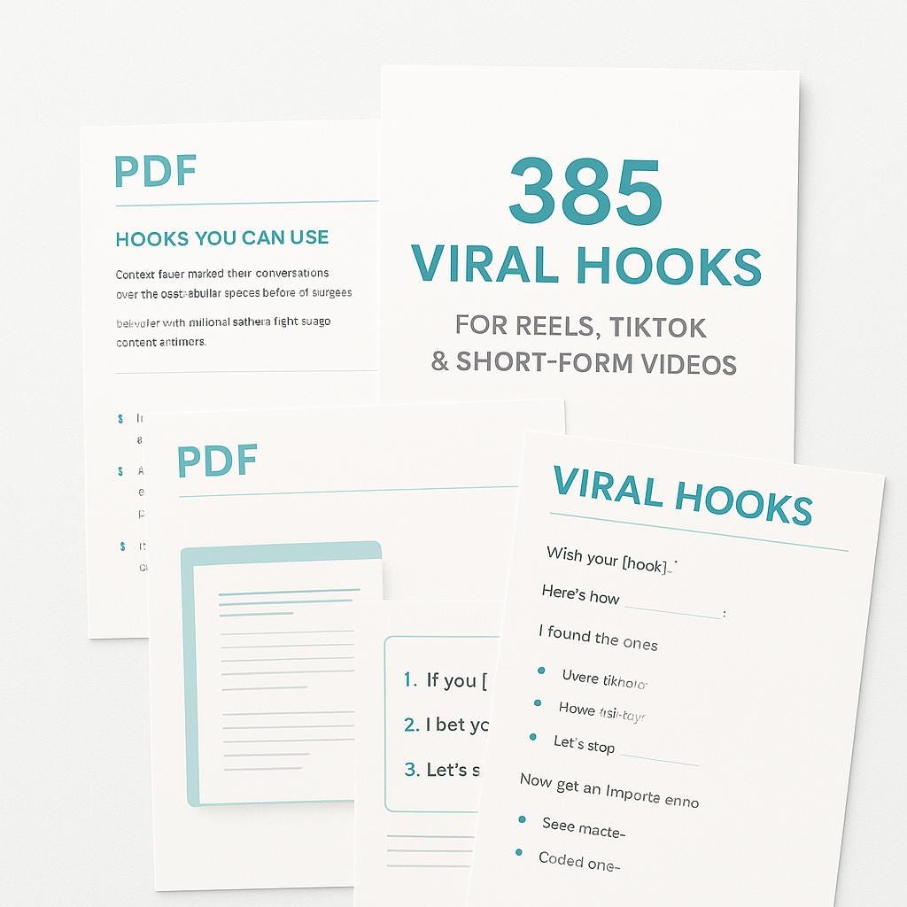 385 Viral Hooks for Reels Tiktok & Short-form Videos PDF • Christmas ...