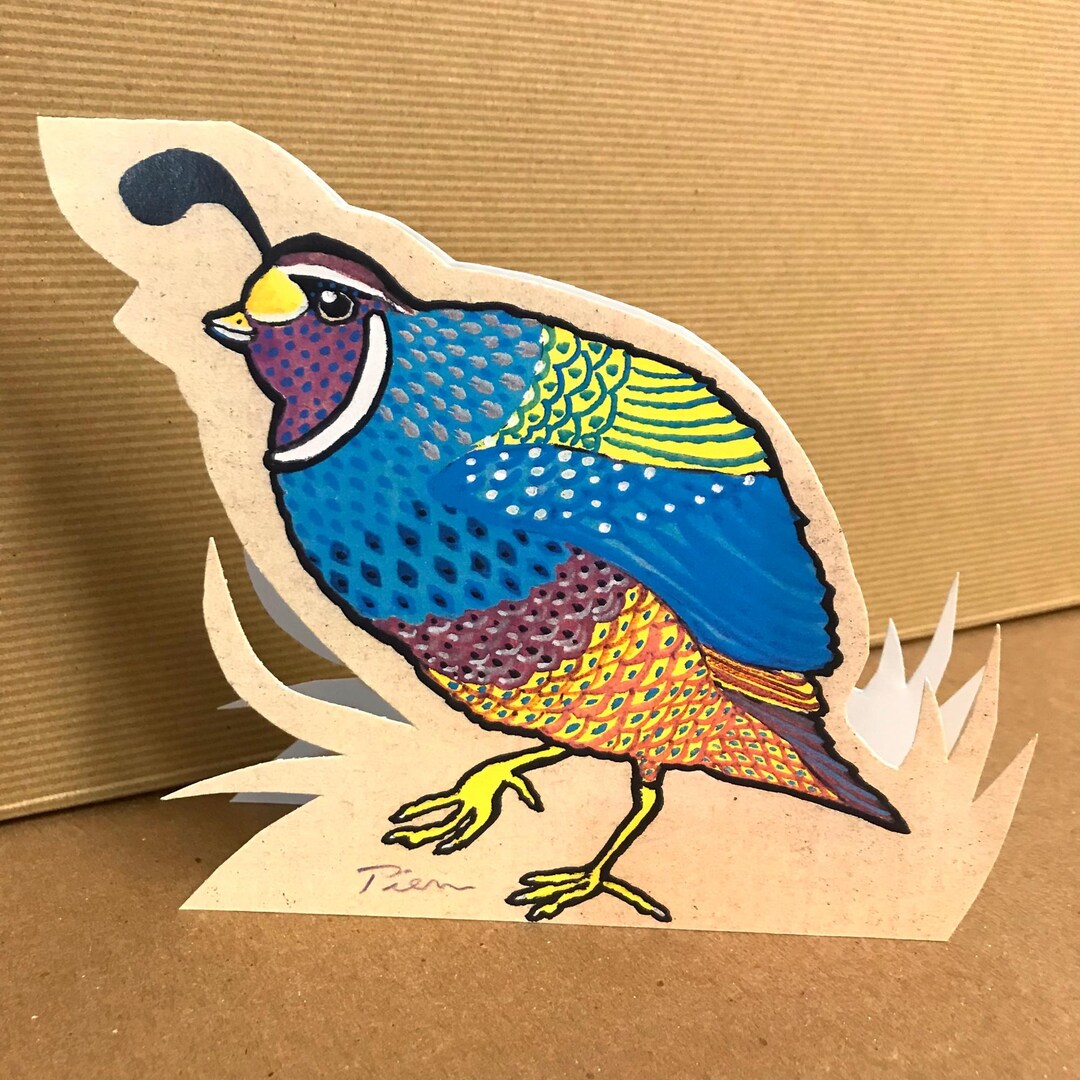 1 Quail Card - Etsy