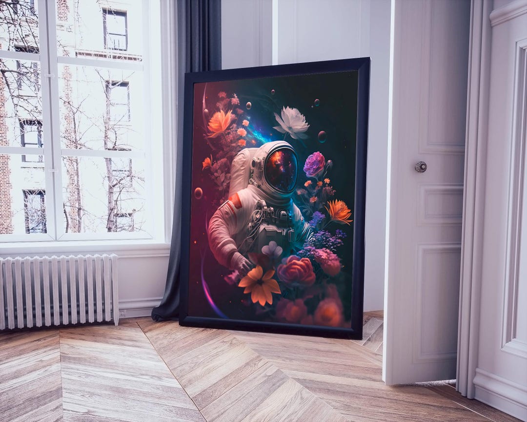 Explore the Cosmos With Astronaut Wall Art - Galactic Decor on Canvas ...
