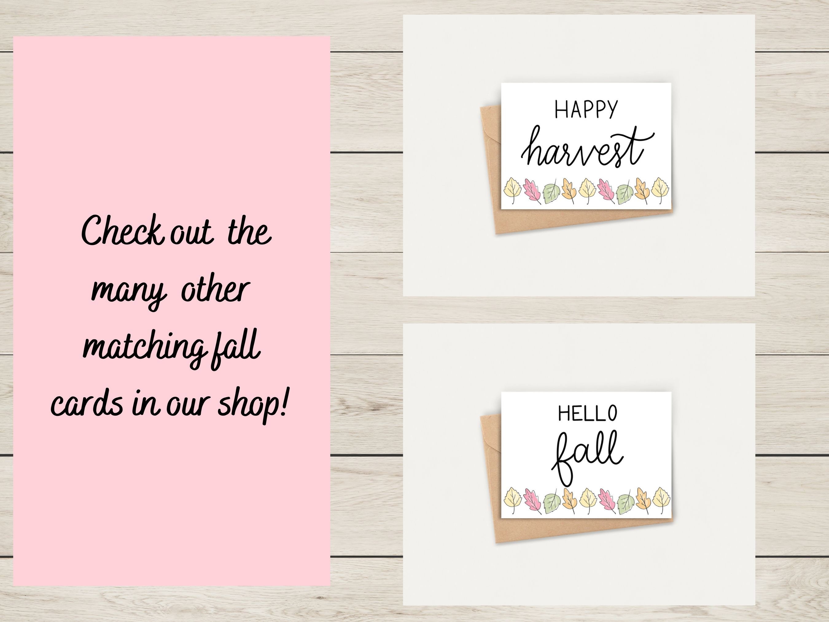 Printable Fall Blank Card Leaves Printable Note Card Give Thanks Fall ...