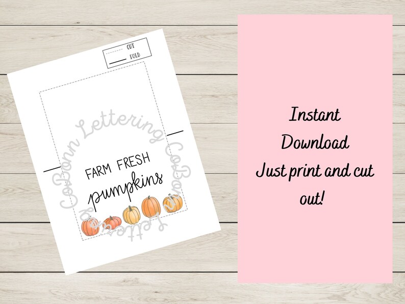 Printable Pumpkin Fall Blank Card Printable Note Card Farm - Etsy