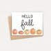Printable Pumpkin Fall Blank Card Printable Note Card Hello Fall Note ...