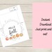 Printable Pumpkin Fall Blank Card Printable Note Card Hello Fall Note ...