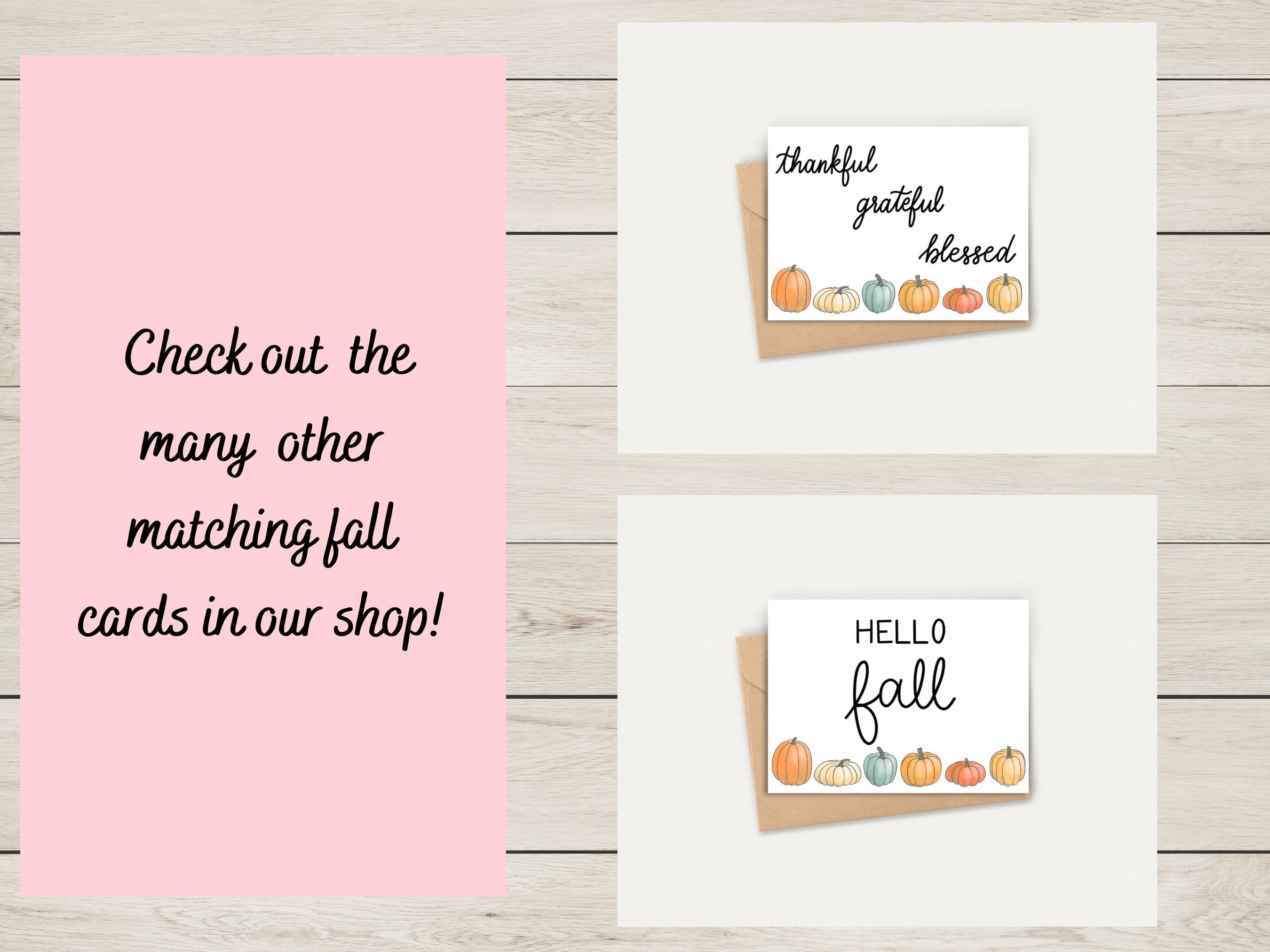 Printable Farm Fresh Pumpkins Fall Blank Card Printable Note Card ...