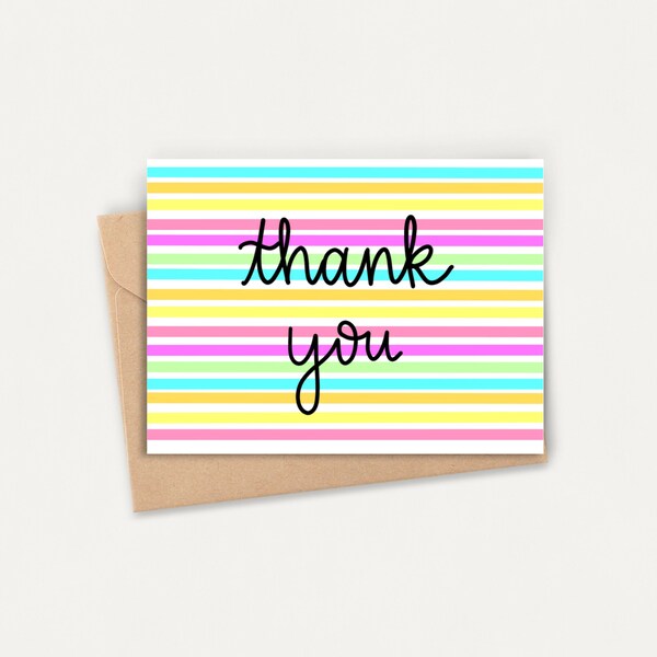 Printable Thank You Note Kids - Etsy