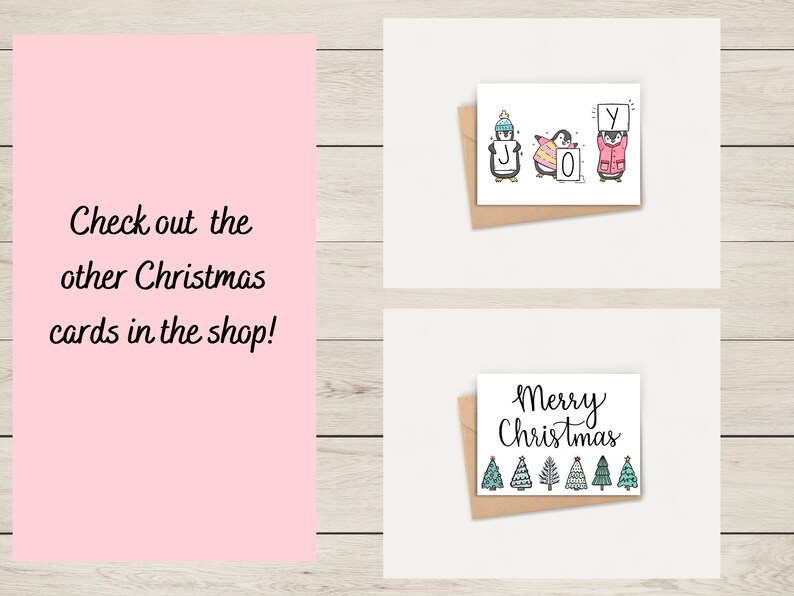 Printable Penguin Christmas Card Kids Christmas Card Merry - Etsy
